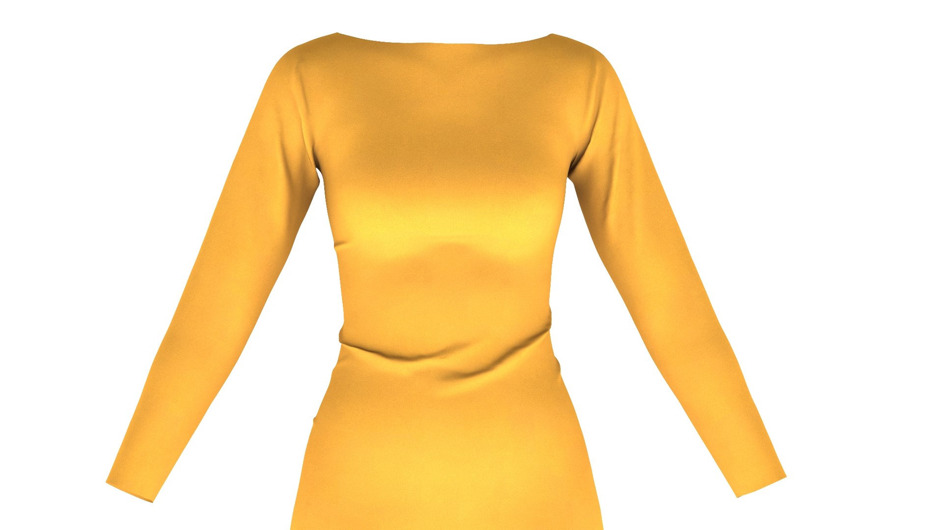 Woman Dress 01 Yellow 3D Model - TurboSquid 2132110