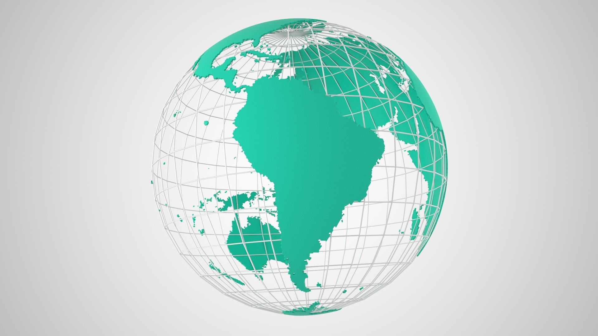 3D Globe News Skeleton Turquoise Color - TurboSquid 2434879