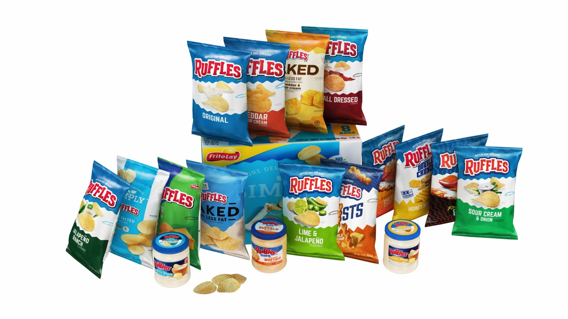 3D Ruffles 19 In 1 Model - TurboSquid 2297451