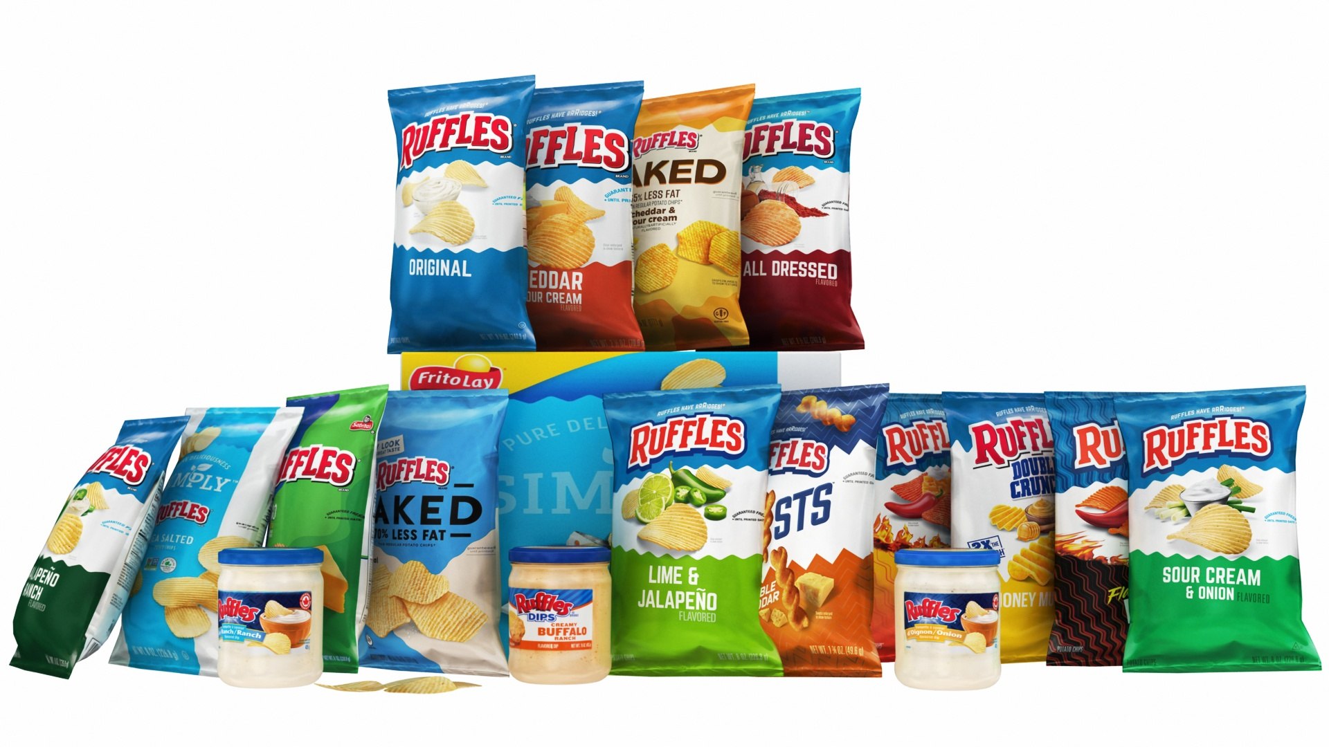 3D Ruffles 19 In 1 Model - TurboSquid 2297451