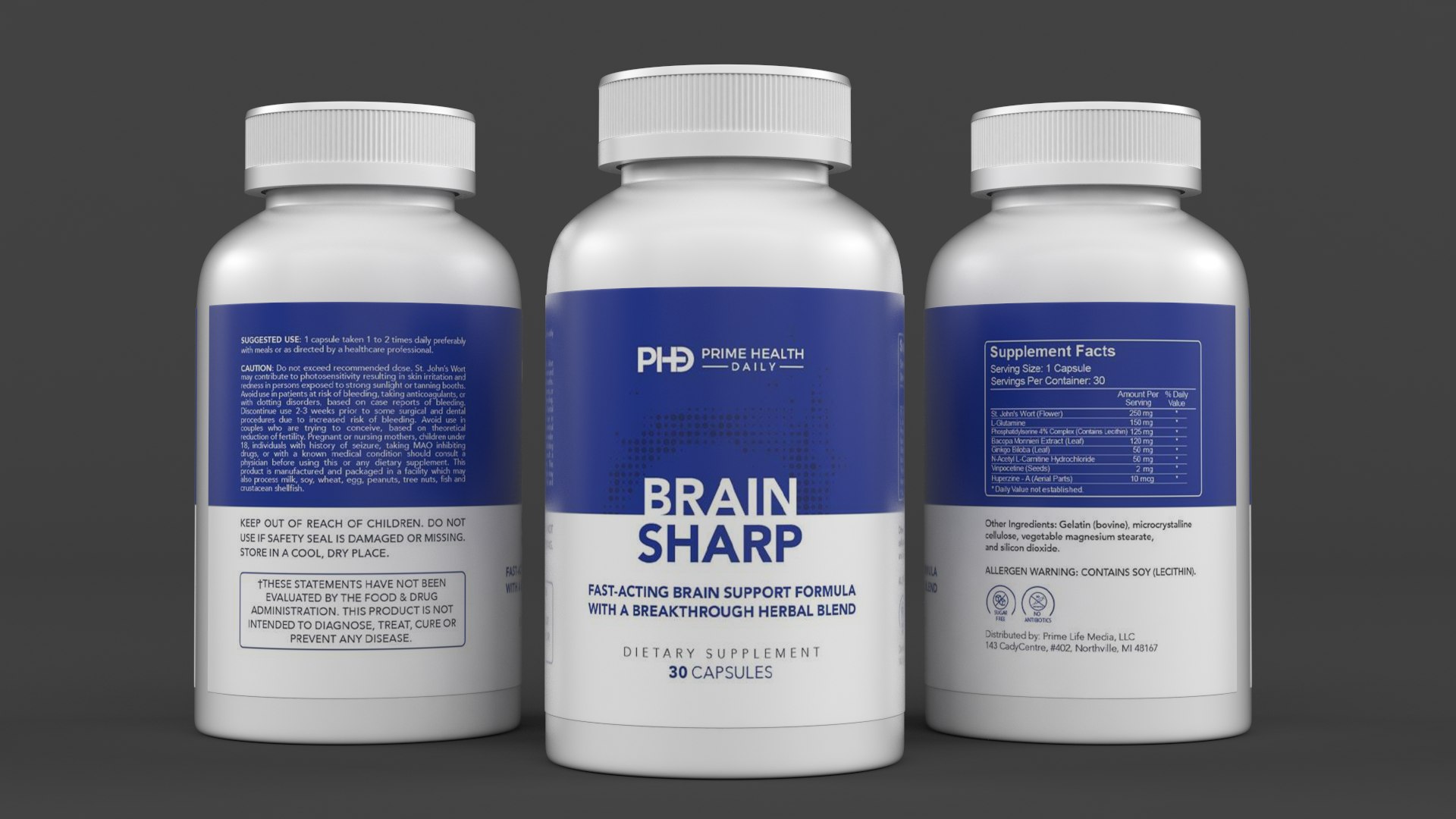 3D Dietary Supplement Model - TurboSquid 1955450