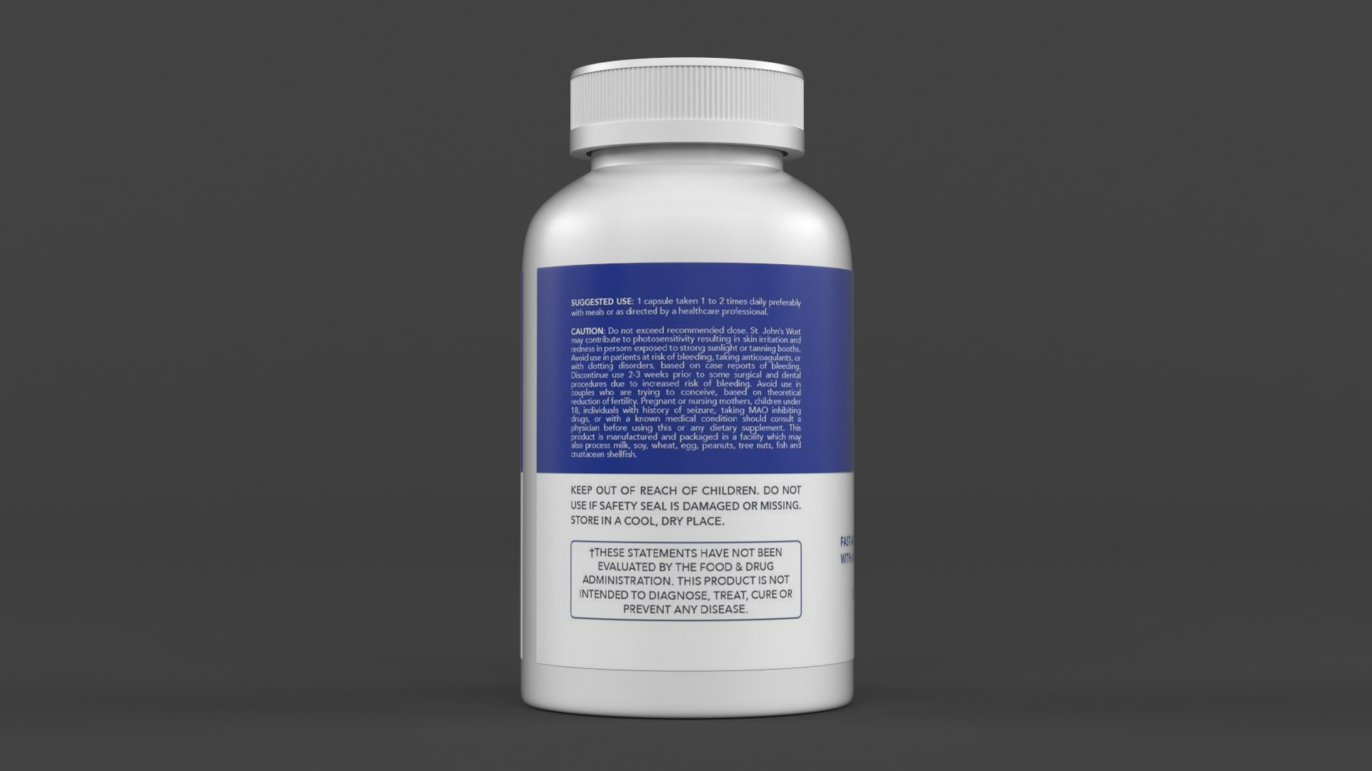 3D Dietary Supplement Model - TurboSquid 1955450