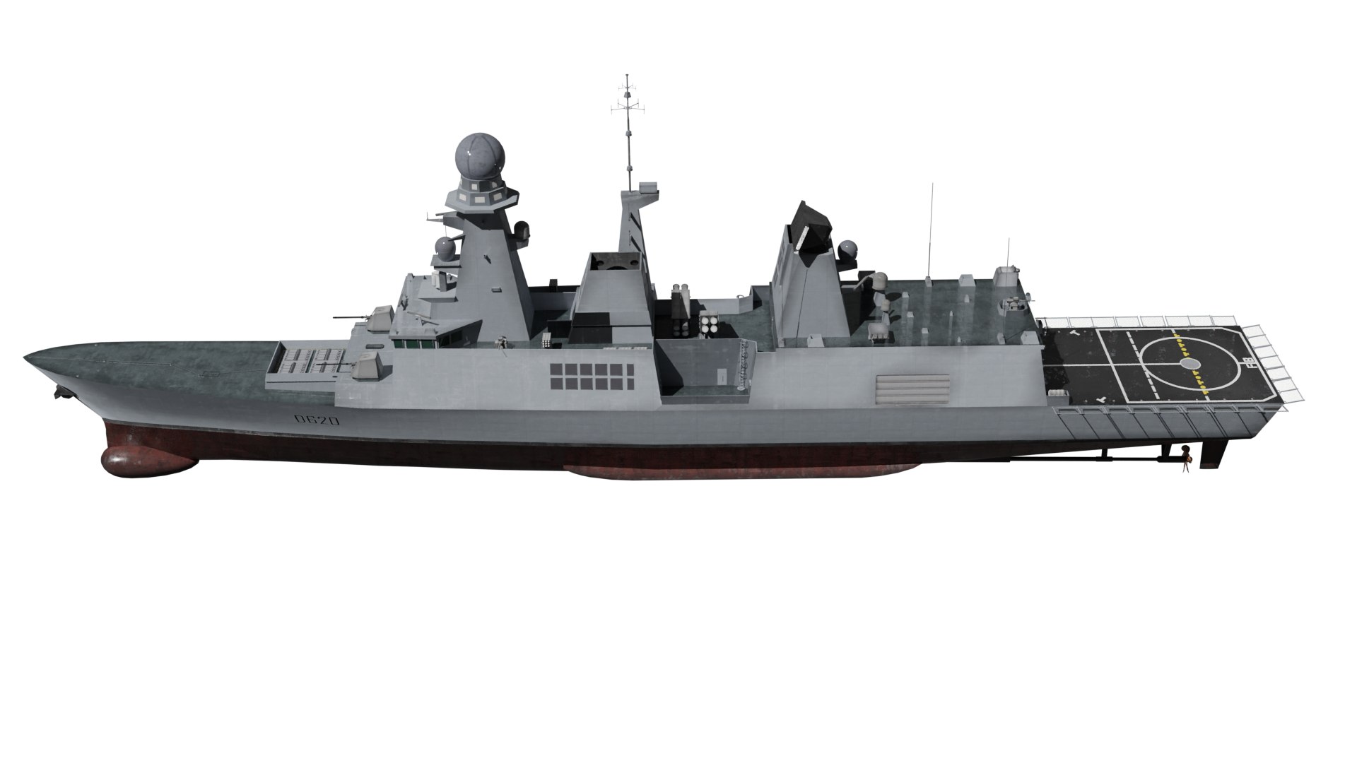 3D Horizon Class Destroyer FS Forbin - TurboSquid 2393073