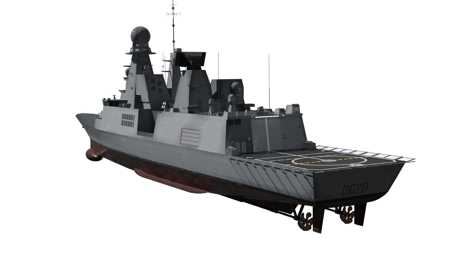 3D Horizon Class Destroyer FS Forbin - TurboSquid 2393073