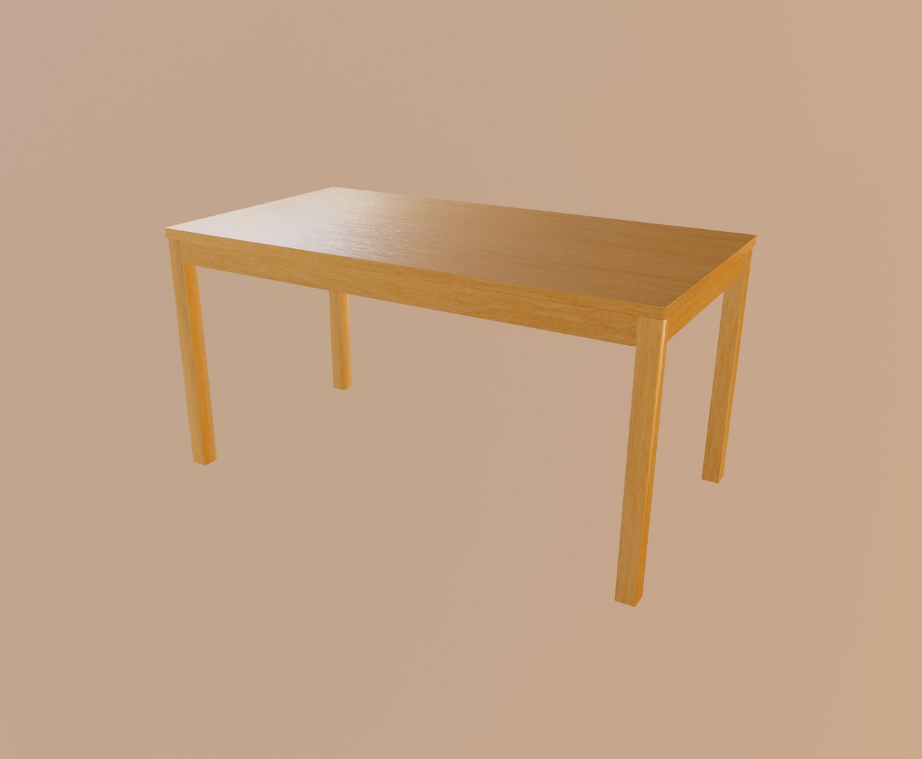 Orange Table 3D Model - TurboSquid 1481713