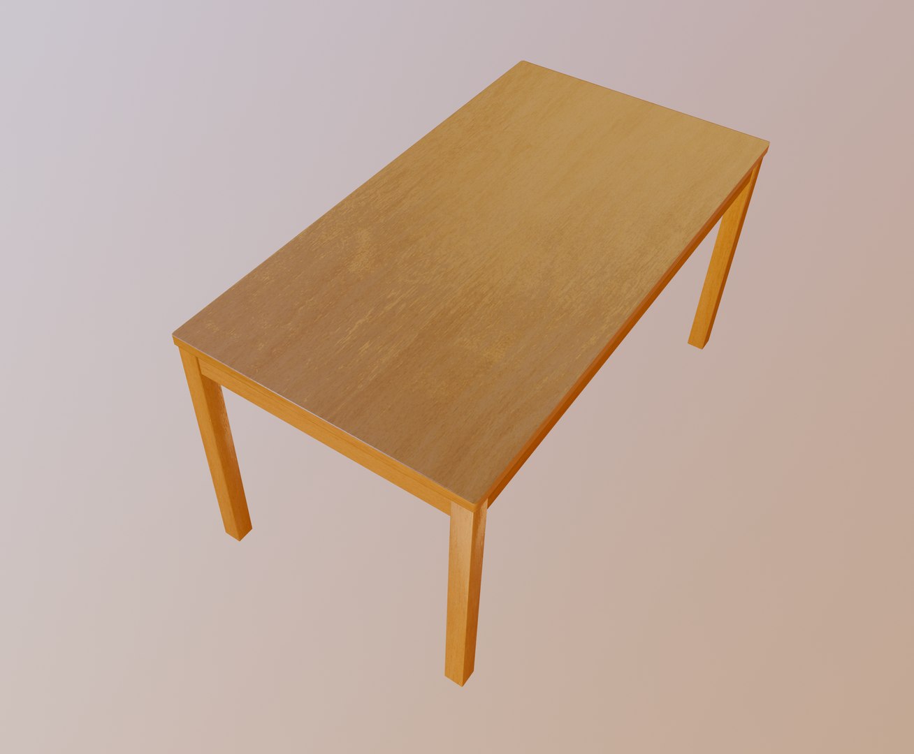 Orange Table 3D Model - TurboSquid 1481713