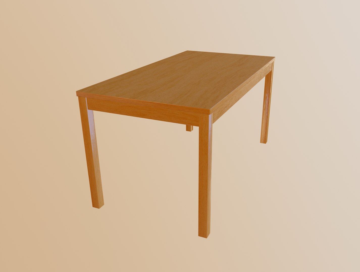 Orange Table 3D Model - TurboSquid 1481713