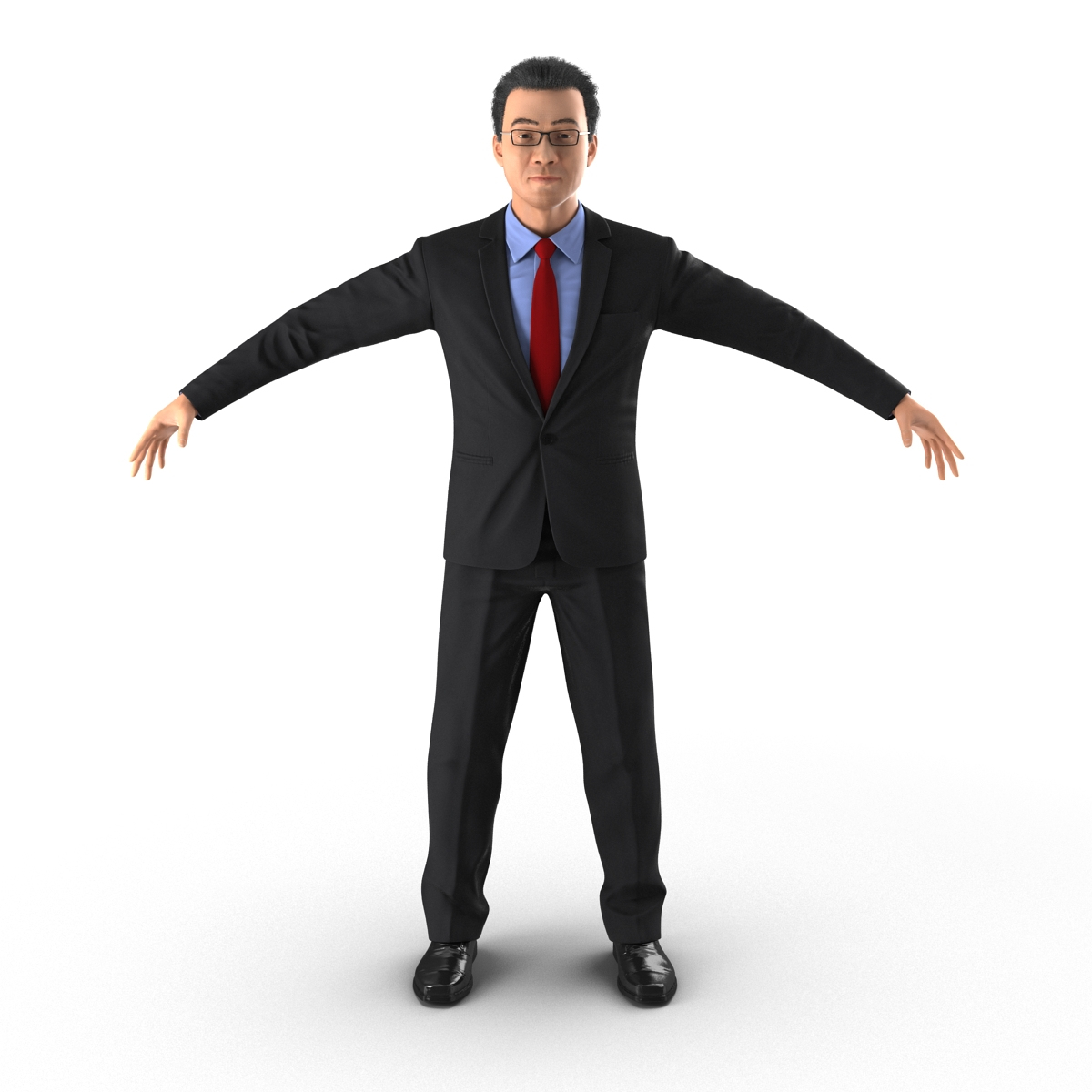 rigged business people businessman 3d model