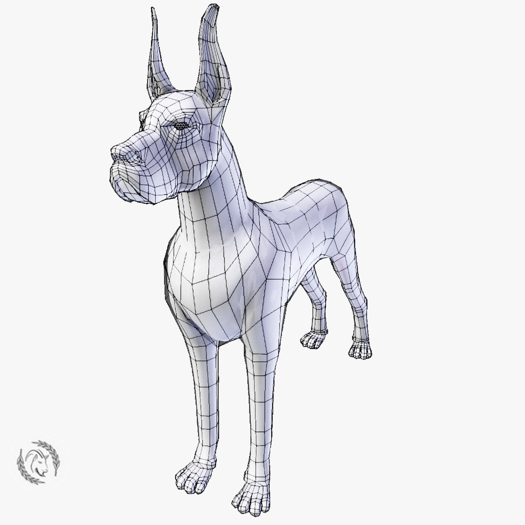 3D Great Dane Dog Model - TurboSquid 1243528
