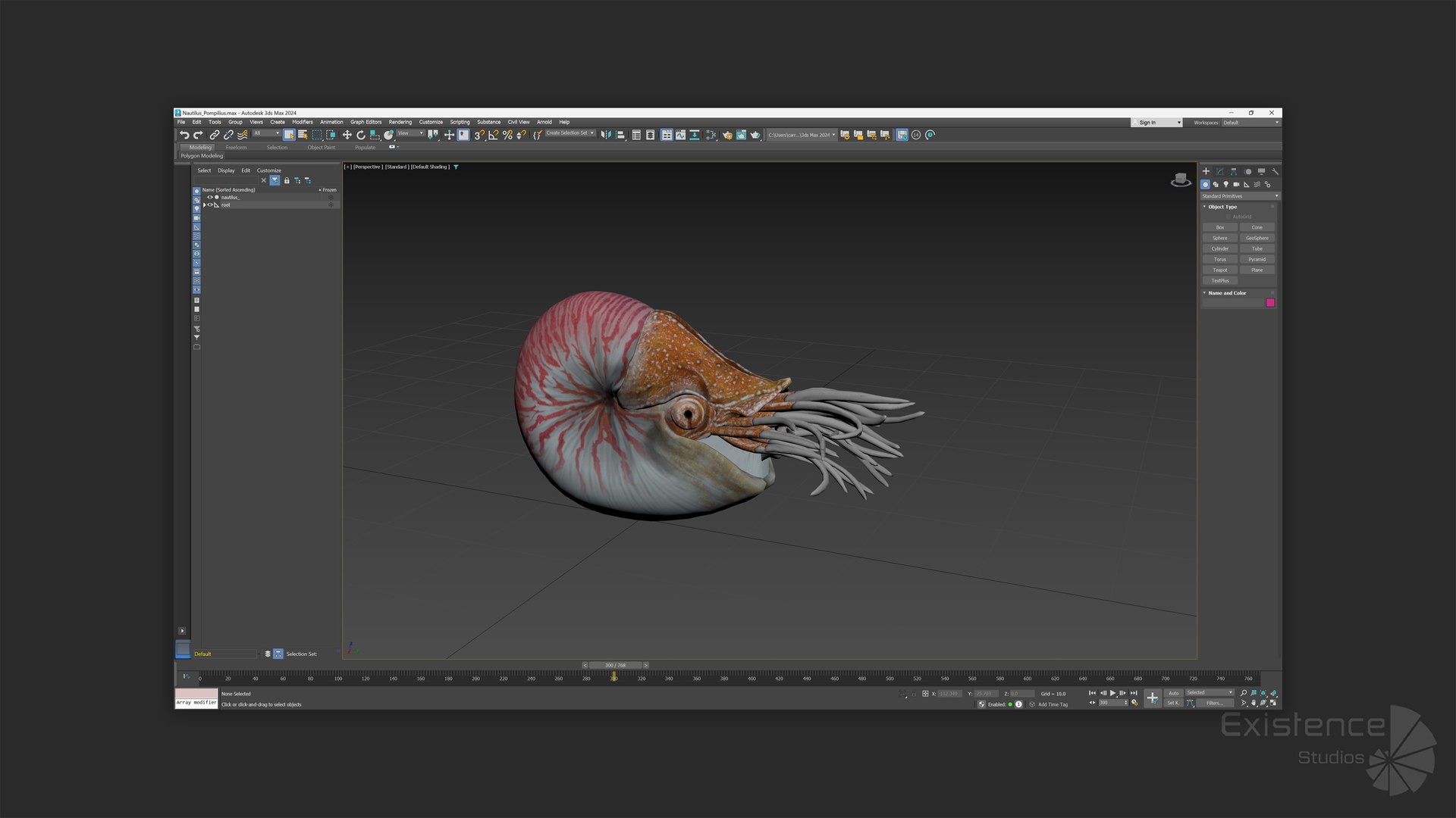 Nautilus Pompilius - Shell Mollusk - Underwater Tentacles - 44 3D Model ...
