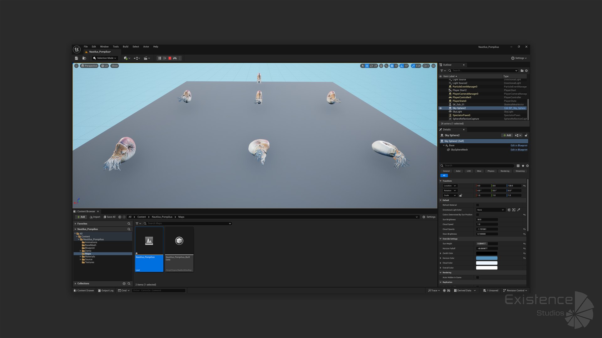 Nautilus Pompilius - Shell Mollusk - Underwater Tentacles - 44 3D Model ...