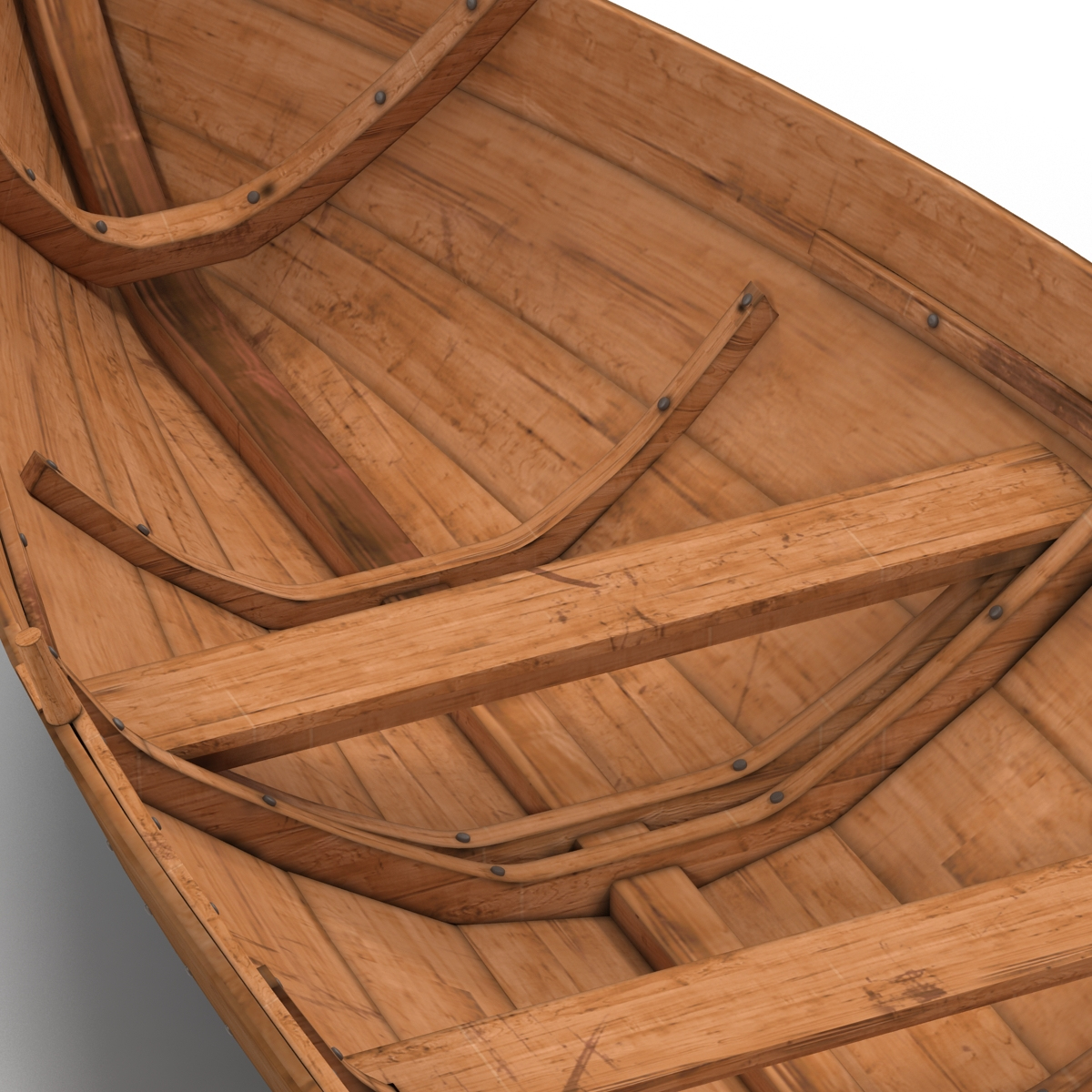 3d rowboat modeled model
