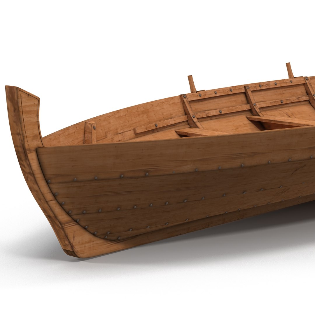 3d rowboat modeled model
