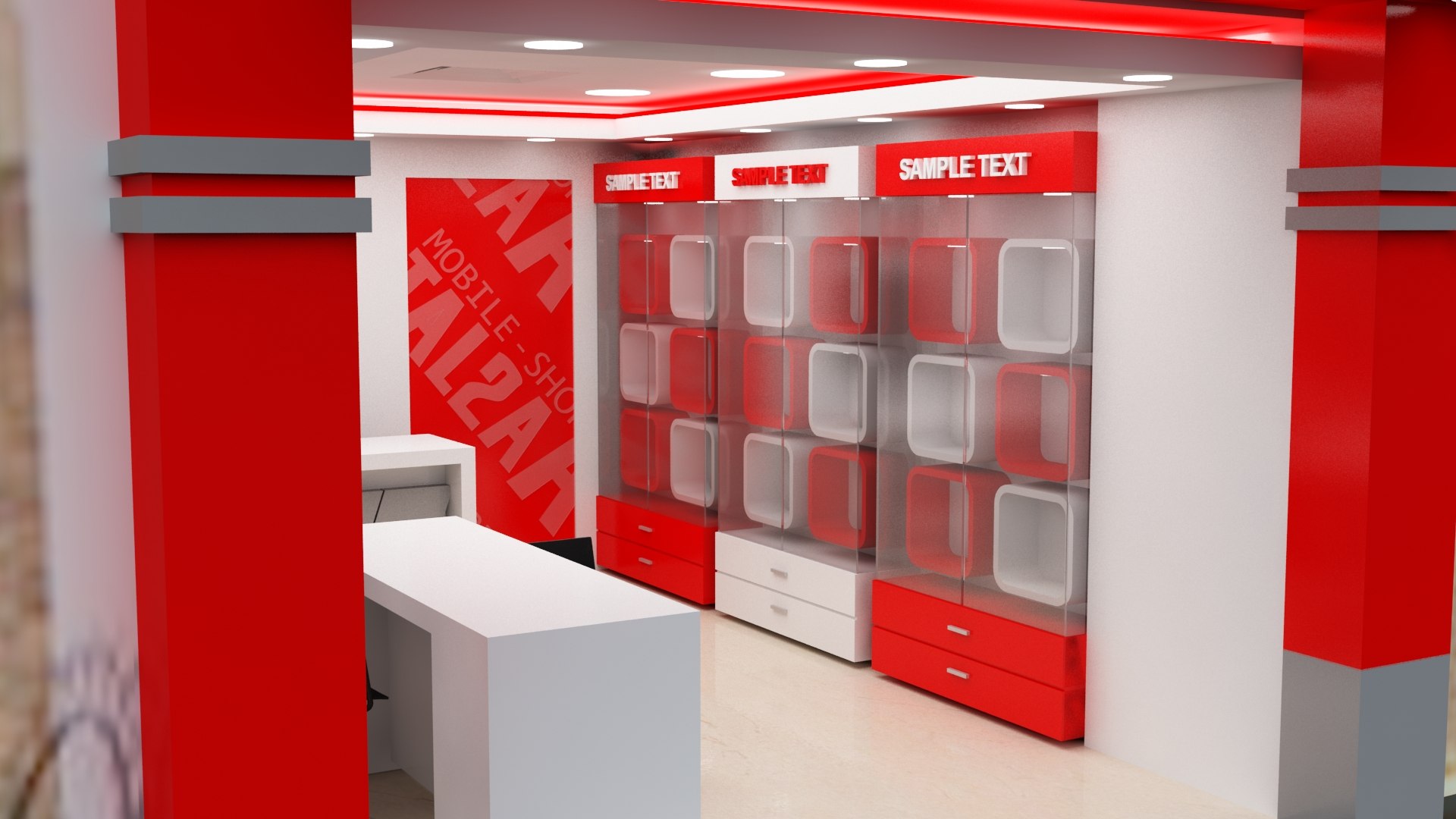 3D Mobile Shop Store 3d Model 3ds Max 2018 - Vray - TurboSquid 2173982