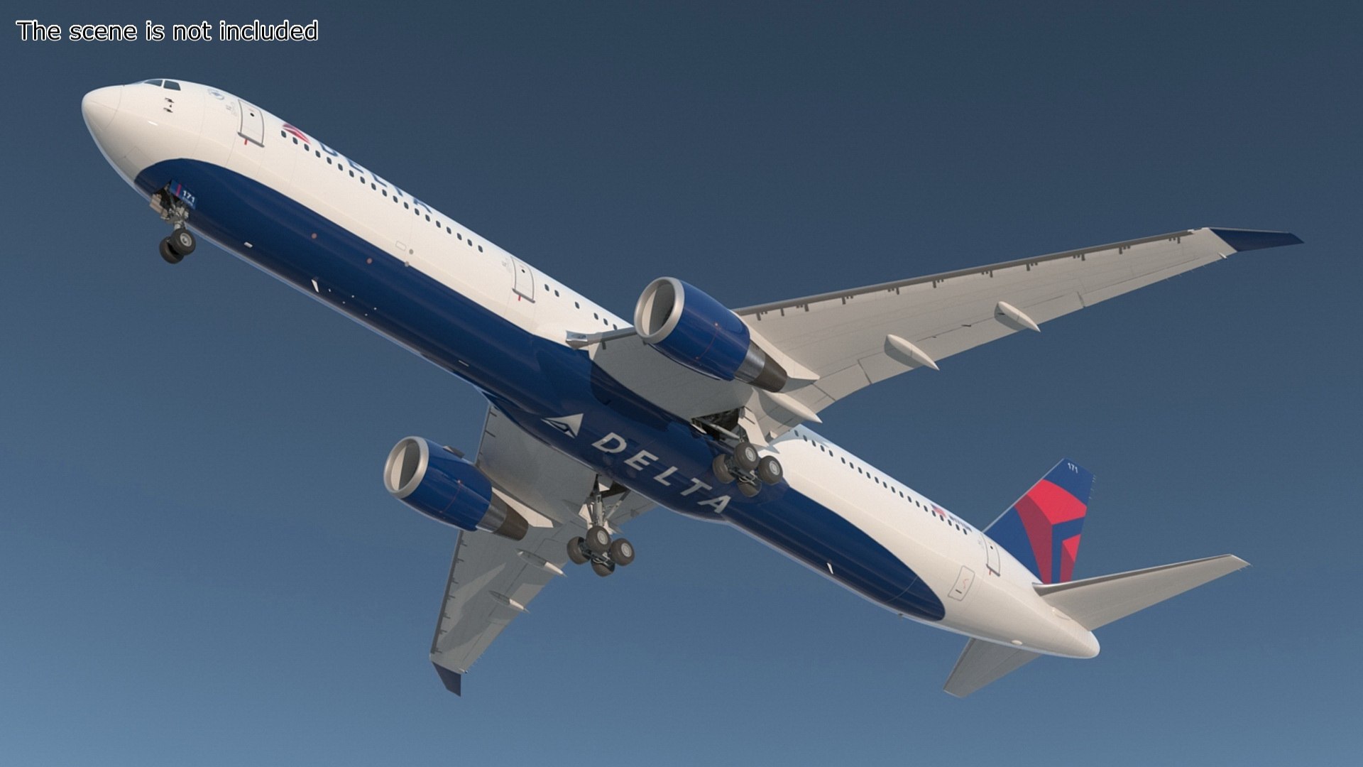 Delta Air Lines Boeing 767-400 With Cabin And Doors Model - TurboSquid ...