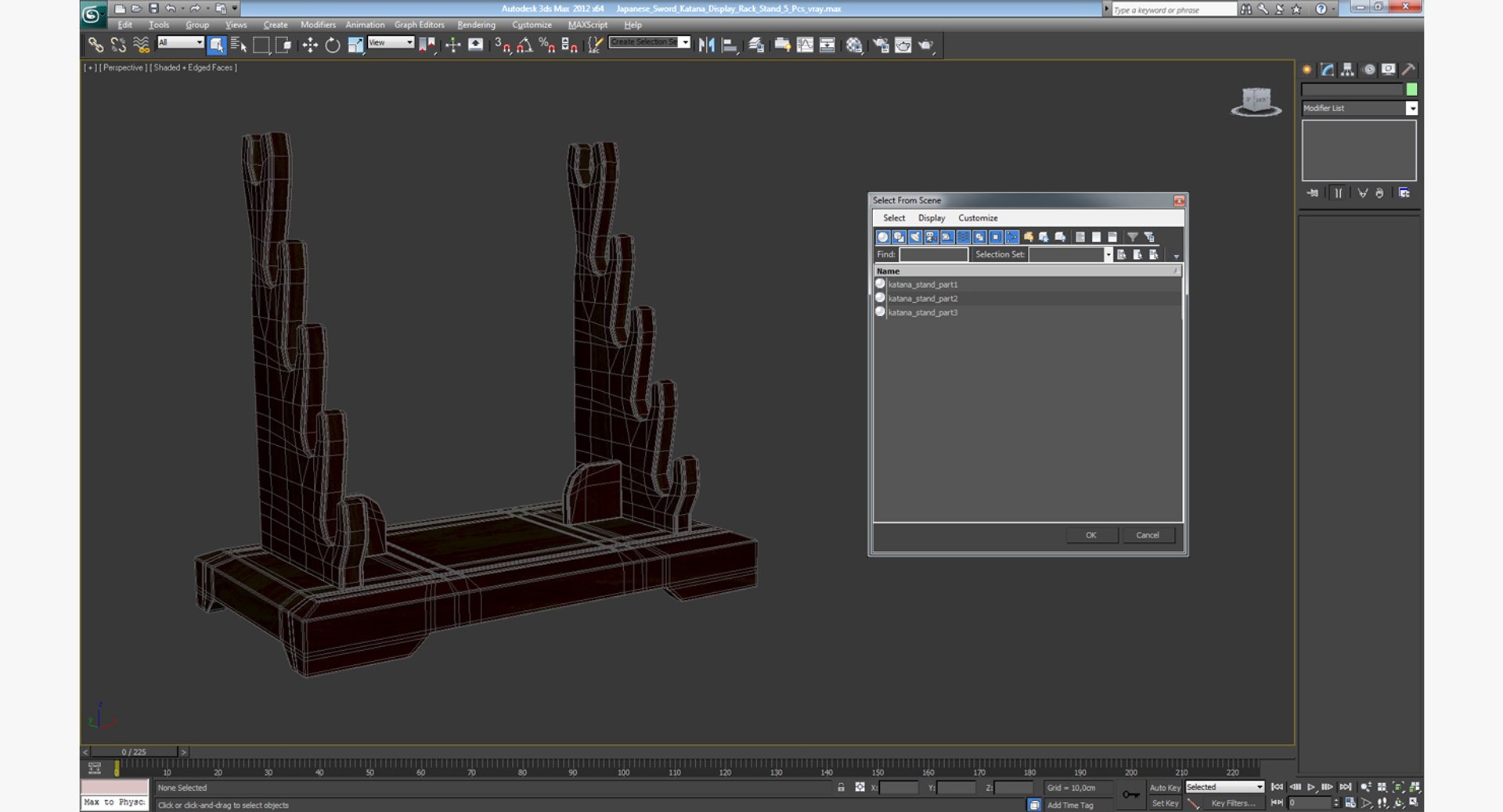3ds Japanese Sword Katana Display