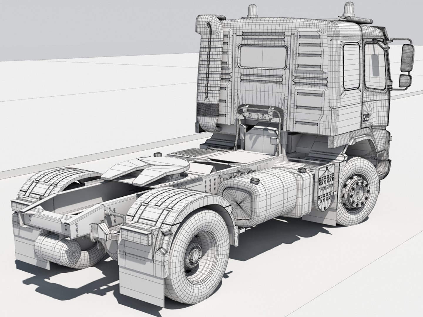 fmx trailer 4x4 3d model