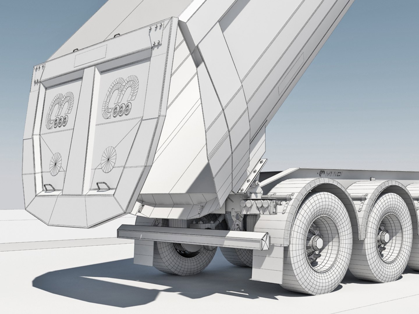 fmx trailer 4x4 3d model