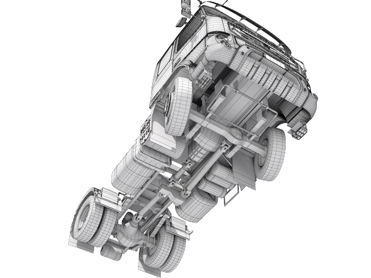 fmx trailer 4x4 3d model