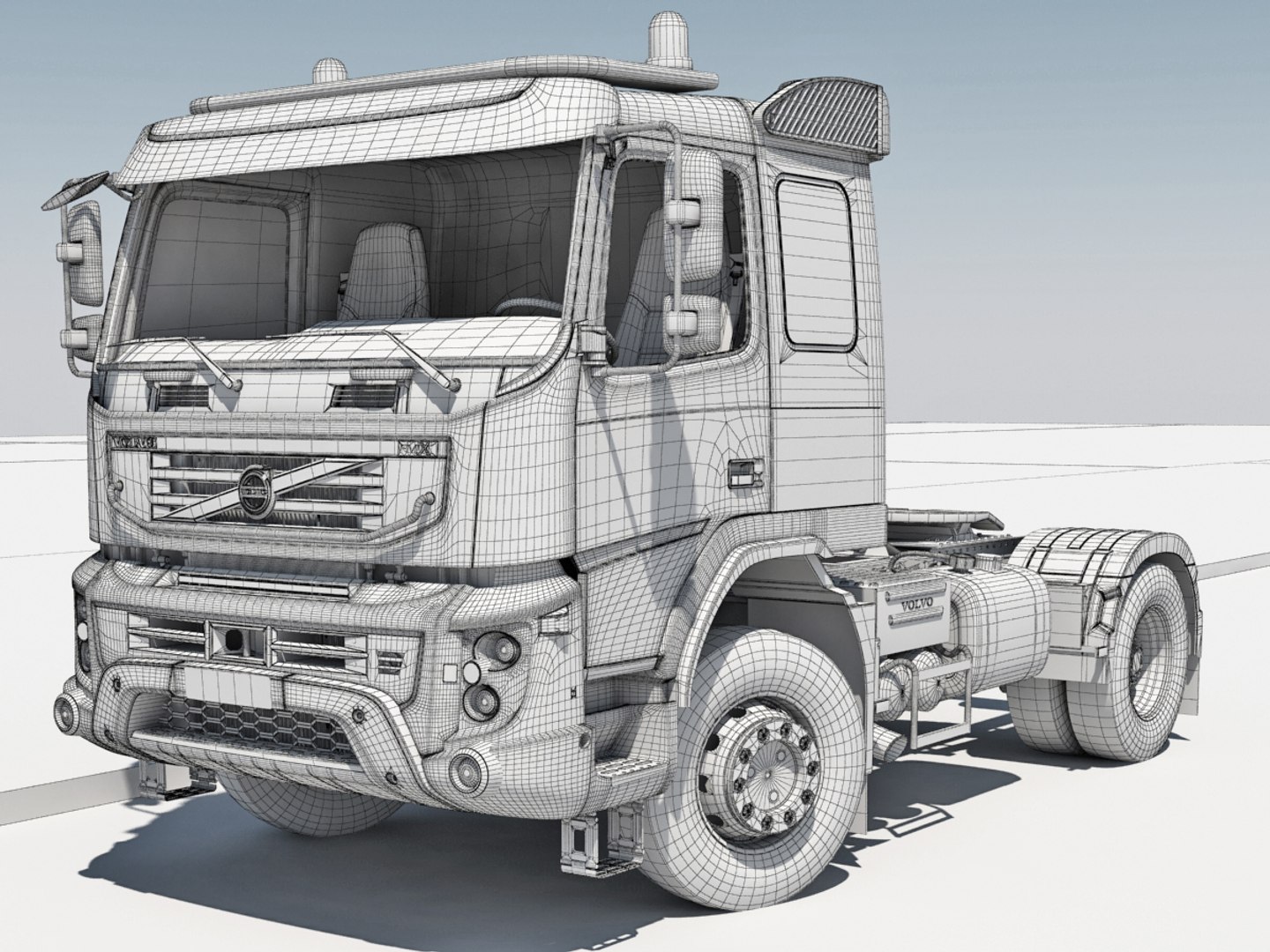 fmx trailer 4x4 3d model