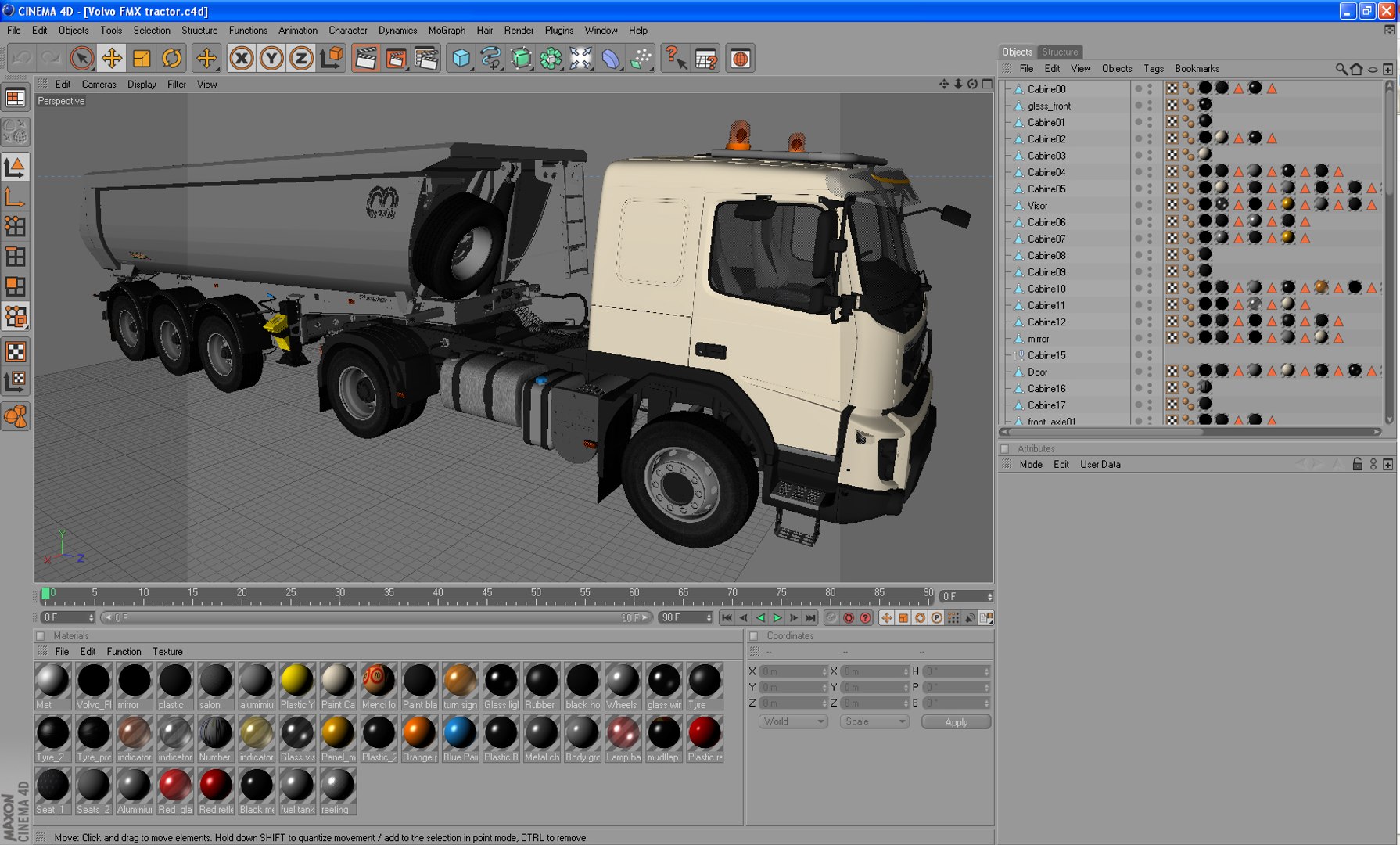 fmx trailer 4x4 3d model