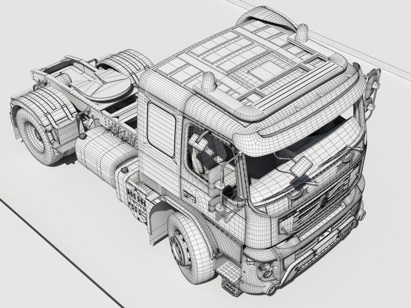 fmx trailer 4x4 3d model