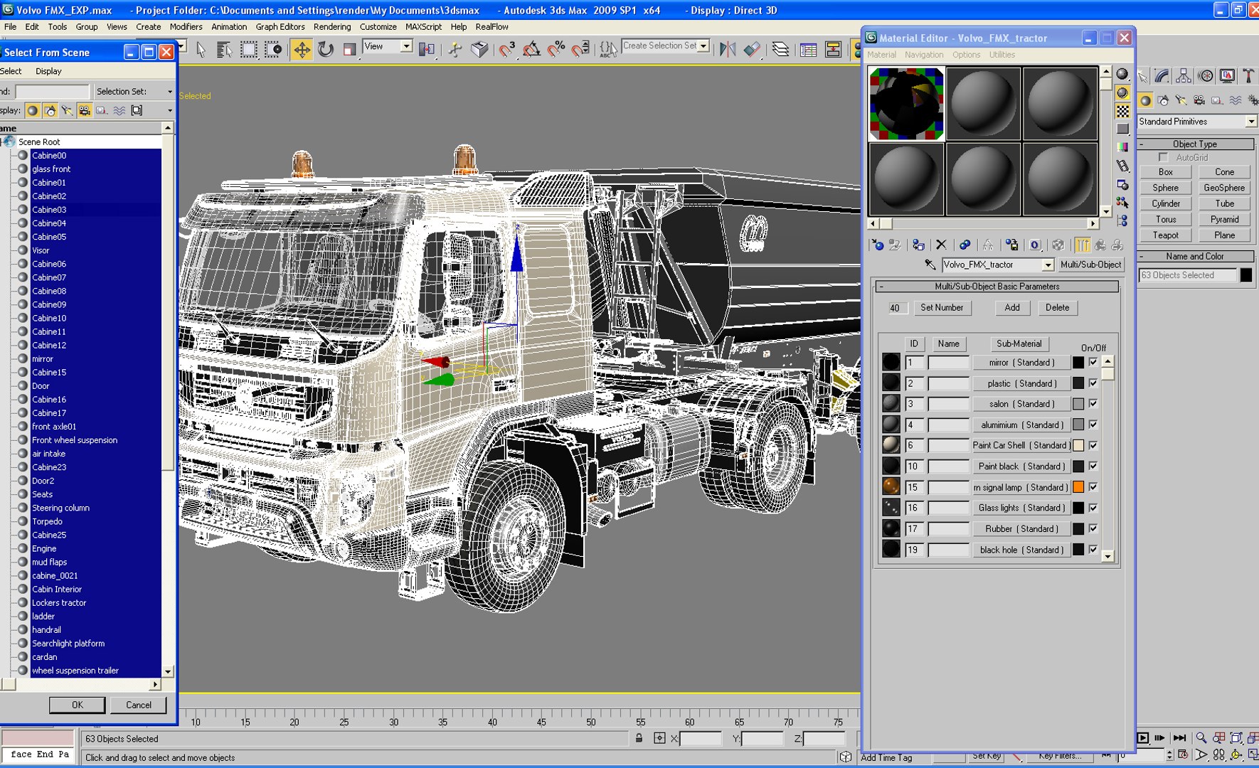 fmx trailer 4x4 3d model