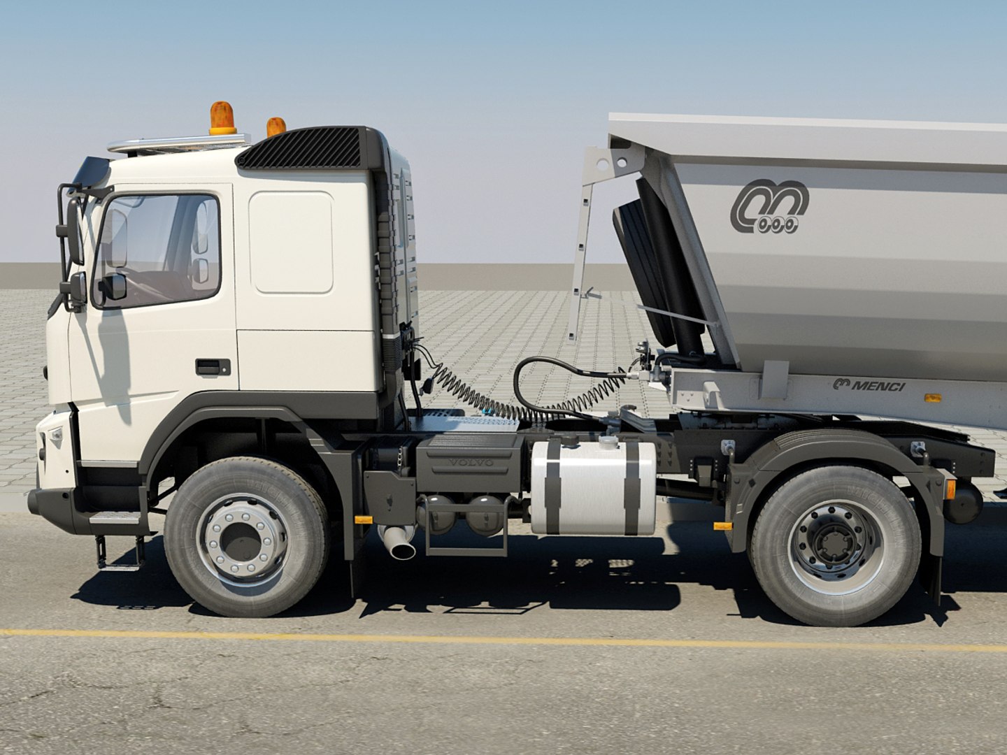 fmx trailer 4x4 3d model