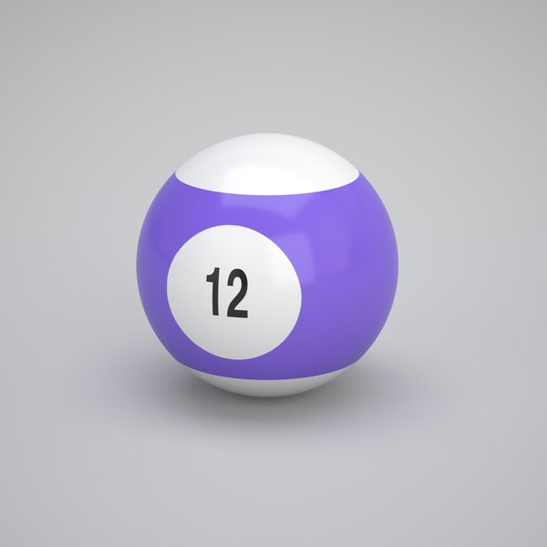 modelo 3d Bola de billar número 12 - TurboSquid 2397297