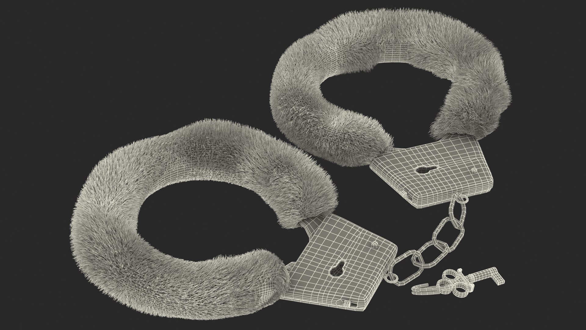 Tiger Handcuffs Fur Hand 3D Model - TurboSquid 1699087