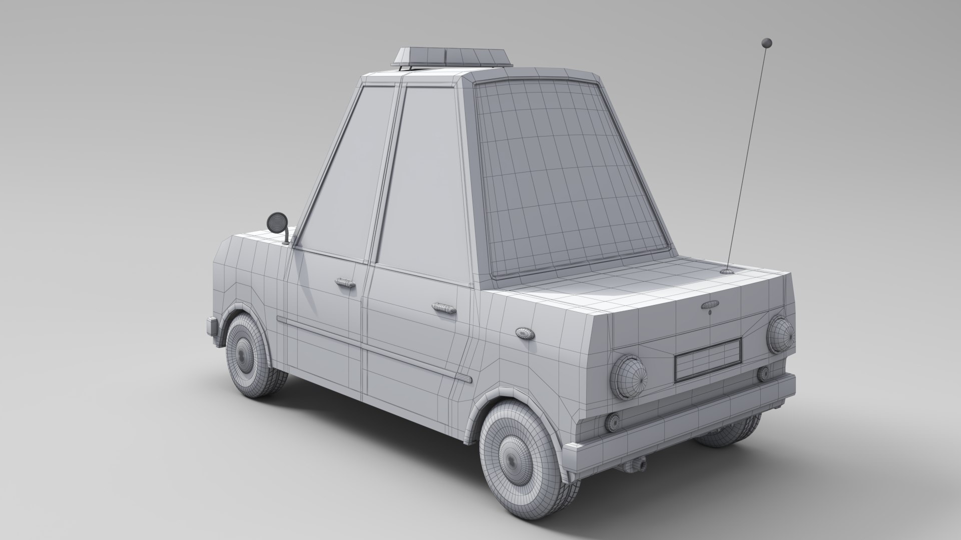 3D Model Brown 3D Police Sheriff Car - Model For Animation And Games ...