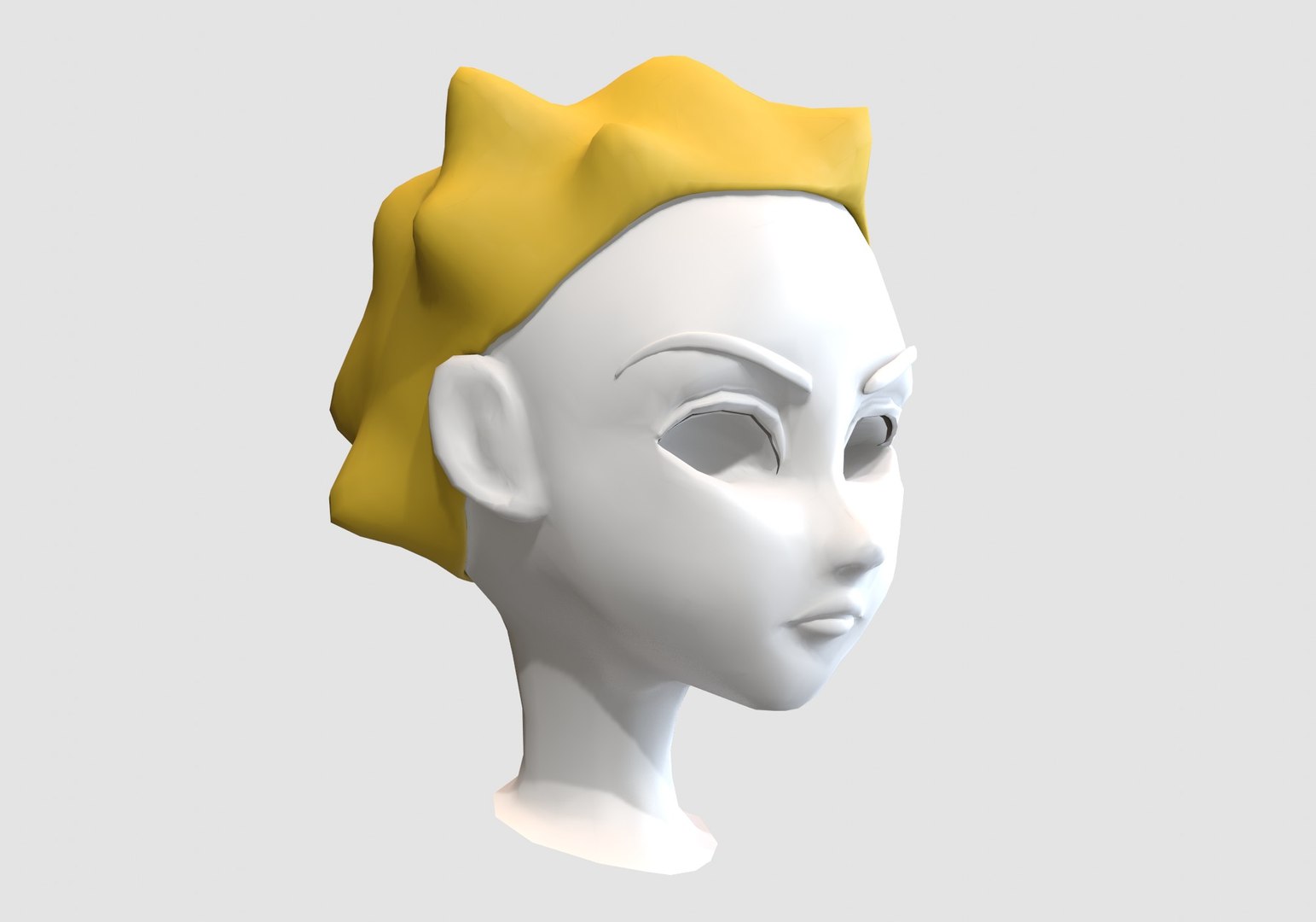 Short Sharp Hairstyle 3D Model - TurboSquid 1929959