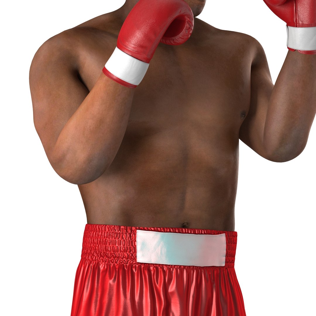 african american boxer 2 3d model