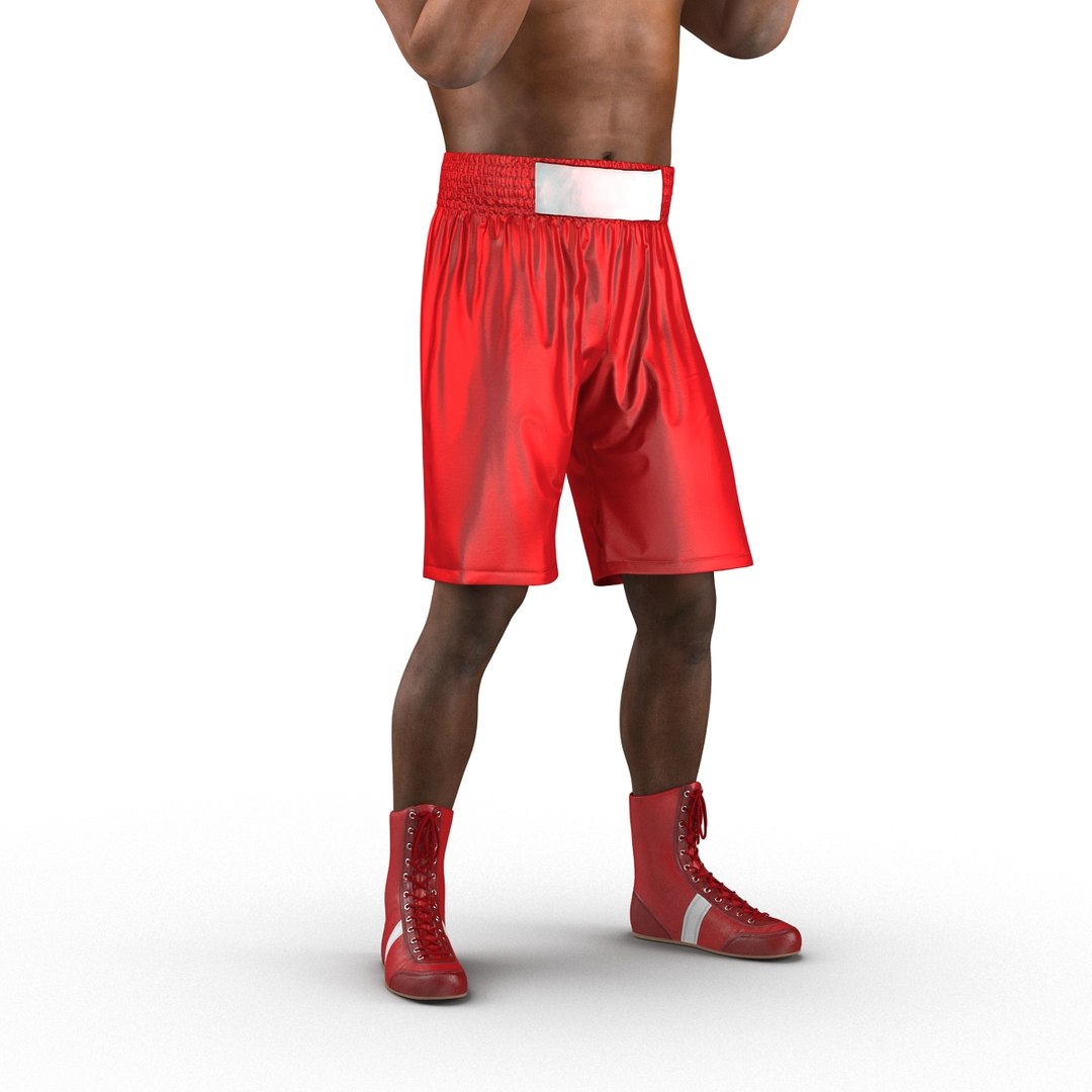 african american boxer 2 3d model