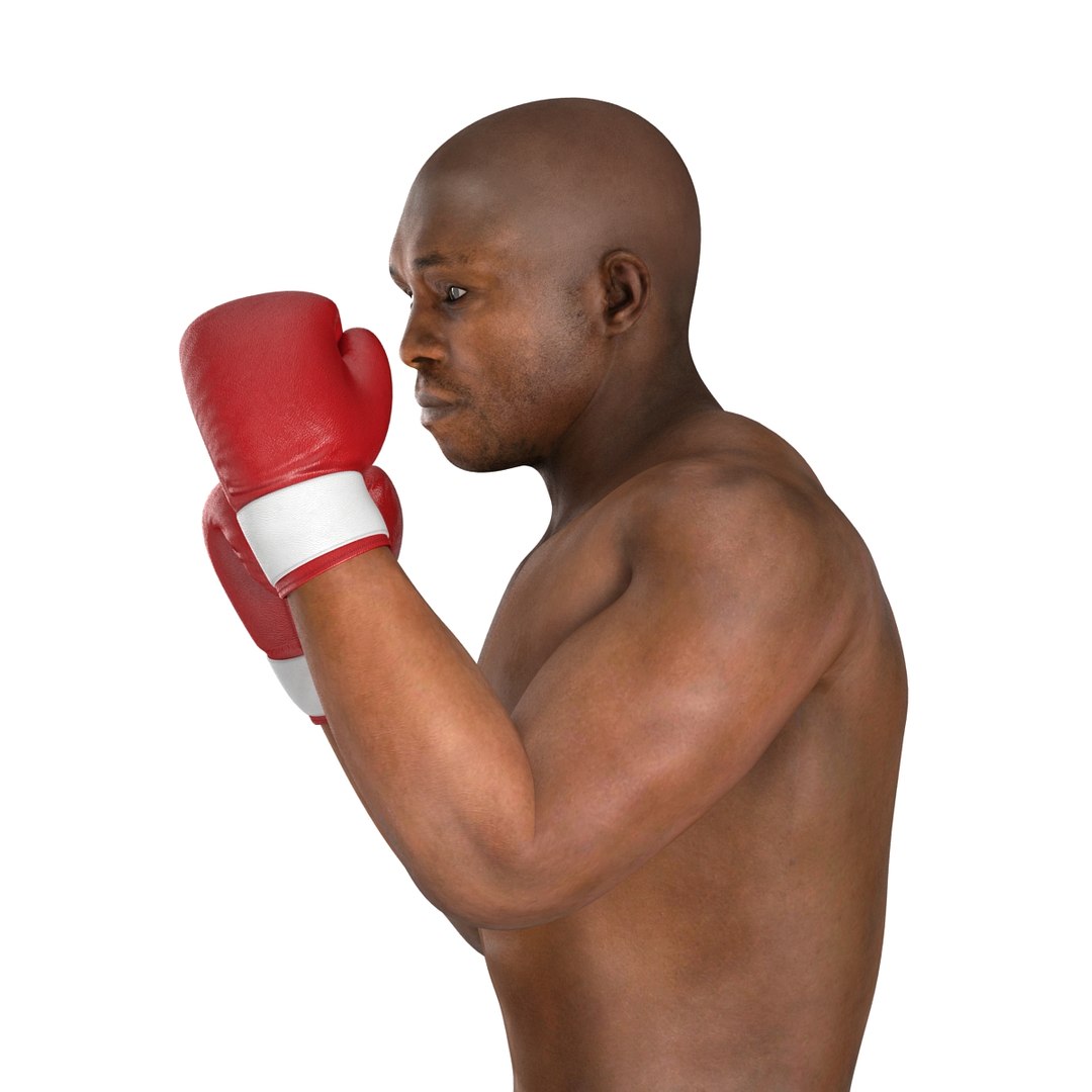 african american boxer 2 3d model