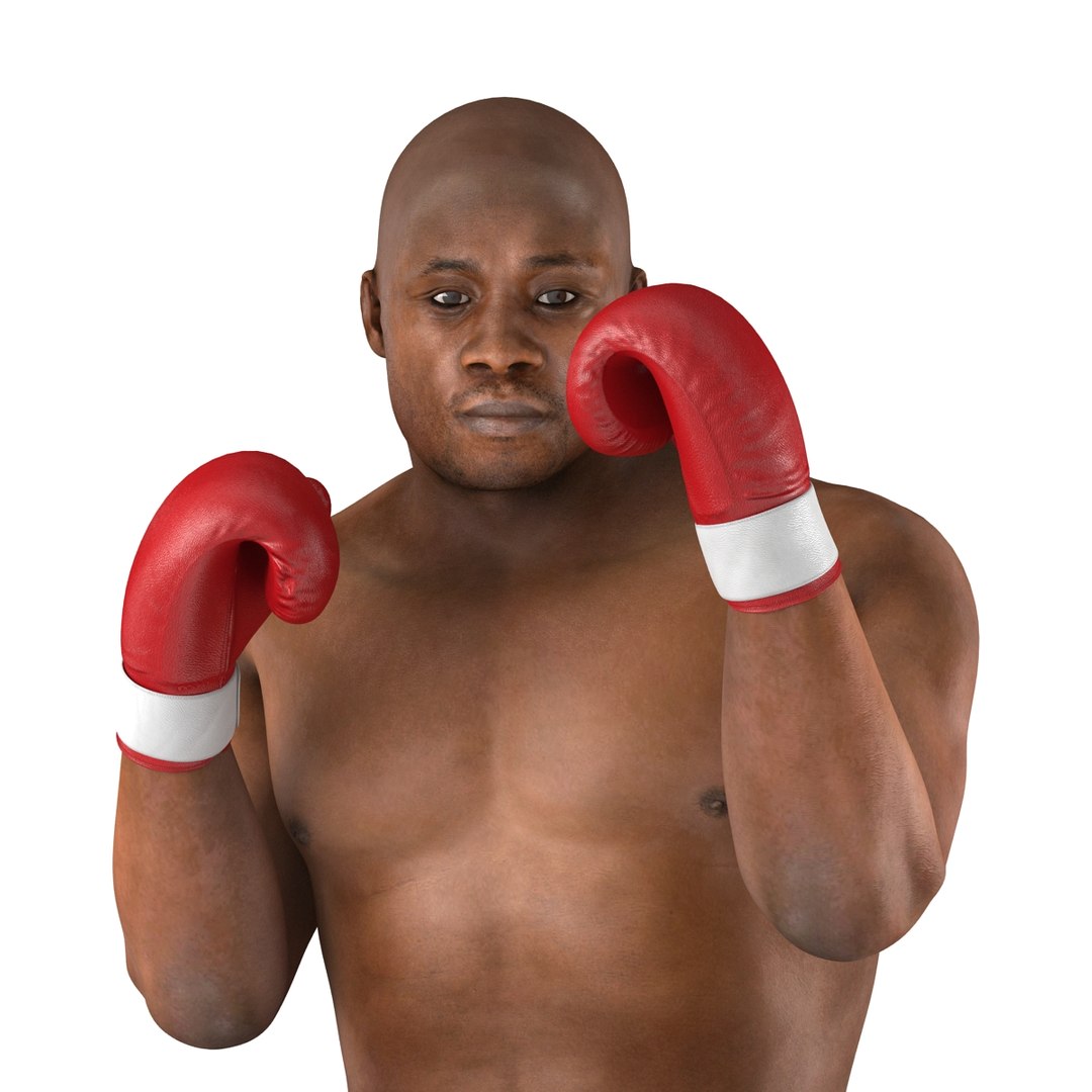 african american boxer 2 3d model