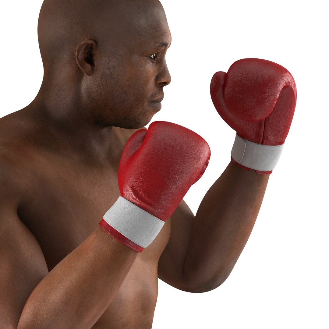 african american boxer 2 3d model