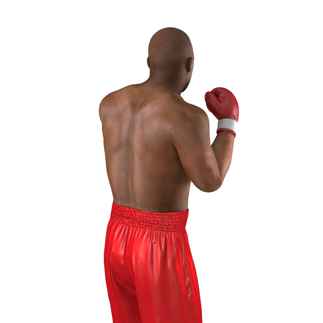 african american boxer 2 3d model