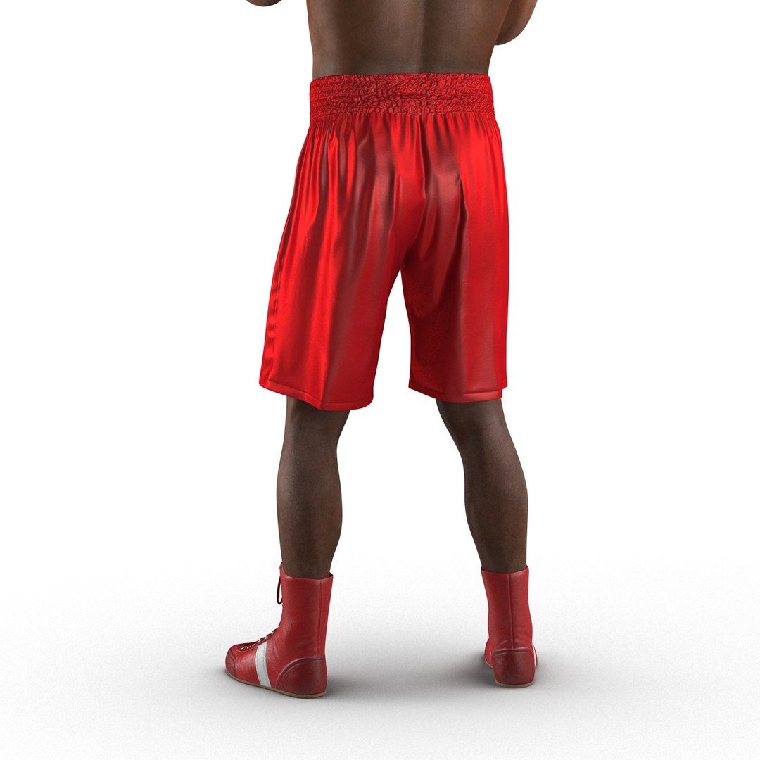 african american boxer 2 3d model