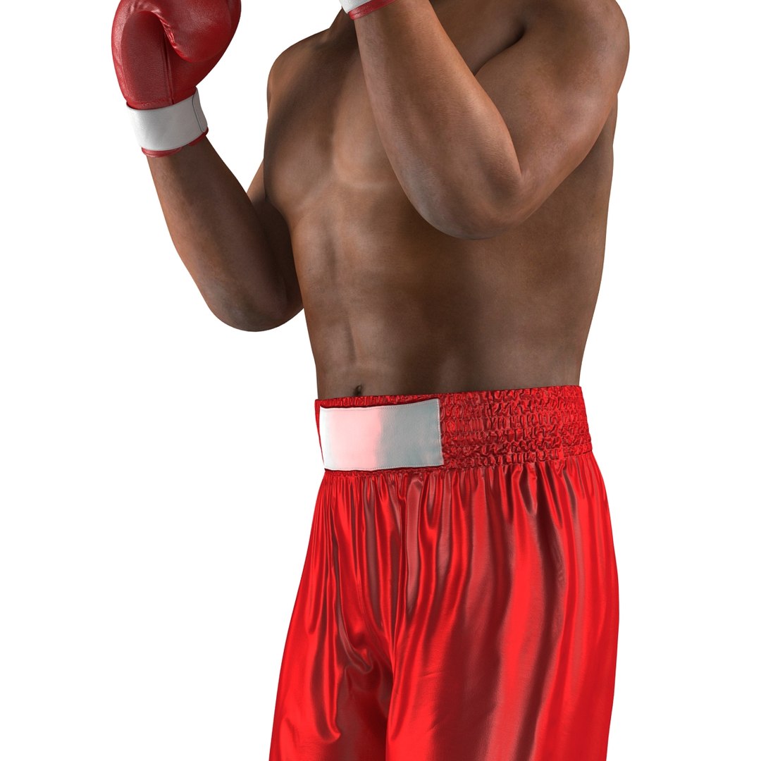 african american boxer 2 3d model