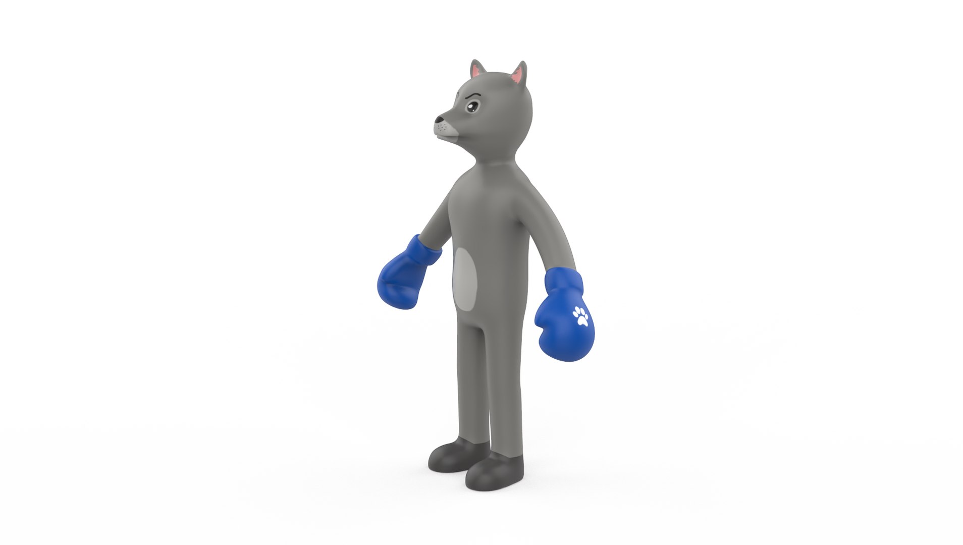 3D Boxing Wolf Animal Animated - TurboSquid 2168285