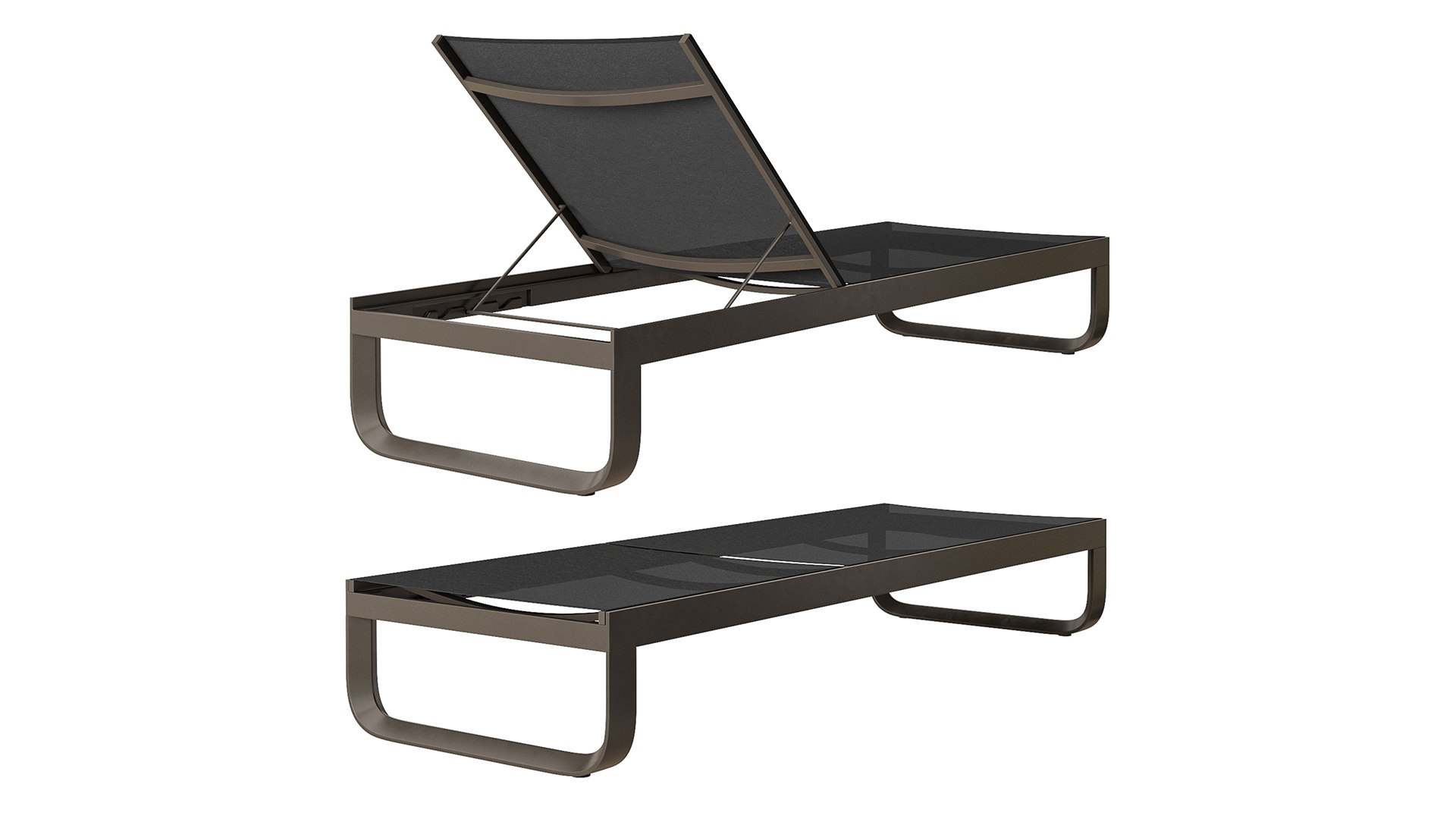 3D Globewest Pier Curve Sunbed Model - TurboSquid 2194529