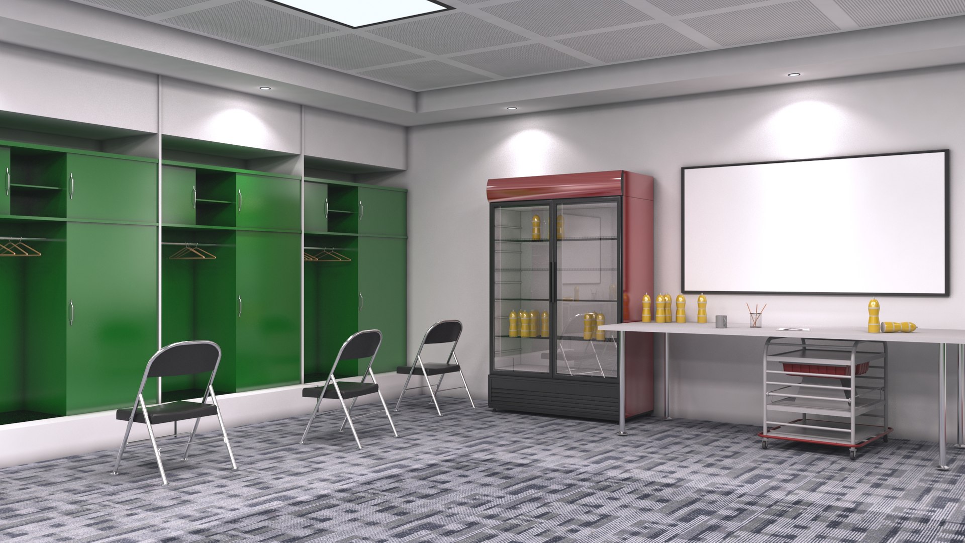 3D Locker Room 2 - Green Model - TurboSquid 1913799