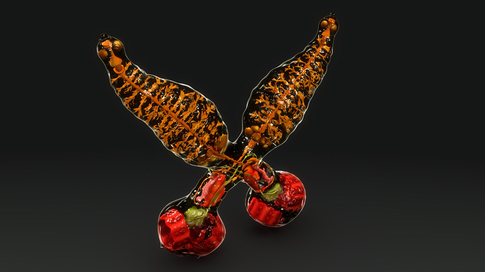 diplozoon paradoxum flatworm 3d model