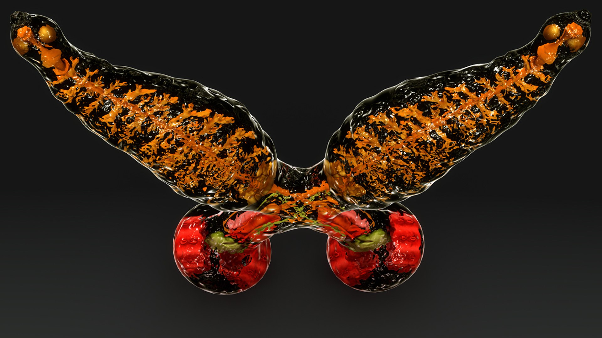 diplozoon paradoxum flatworm 3d model