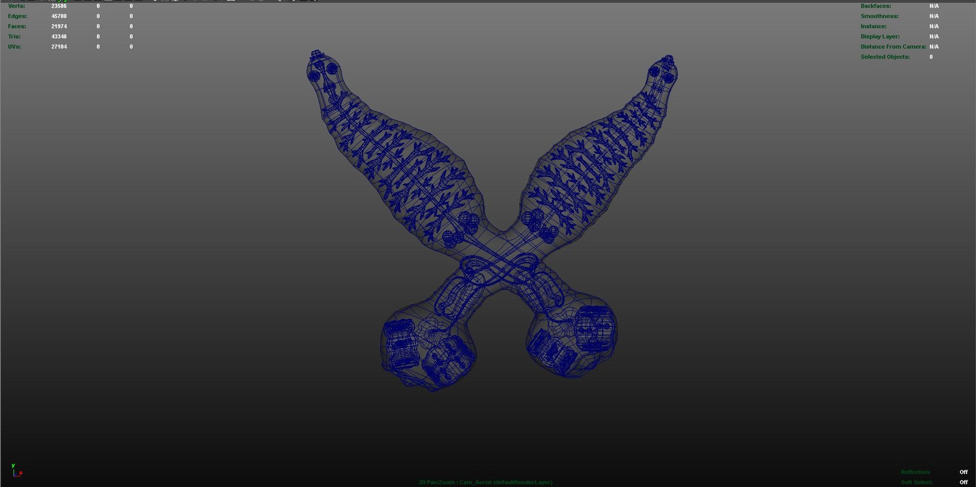 diplozoon paradoxum flatworm 3d model