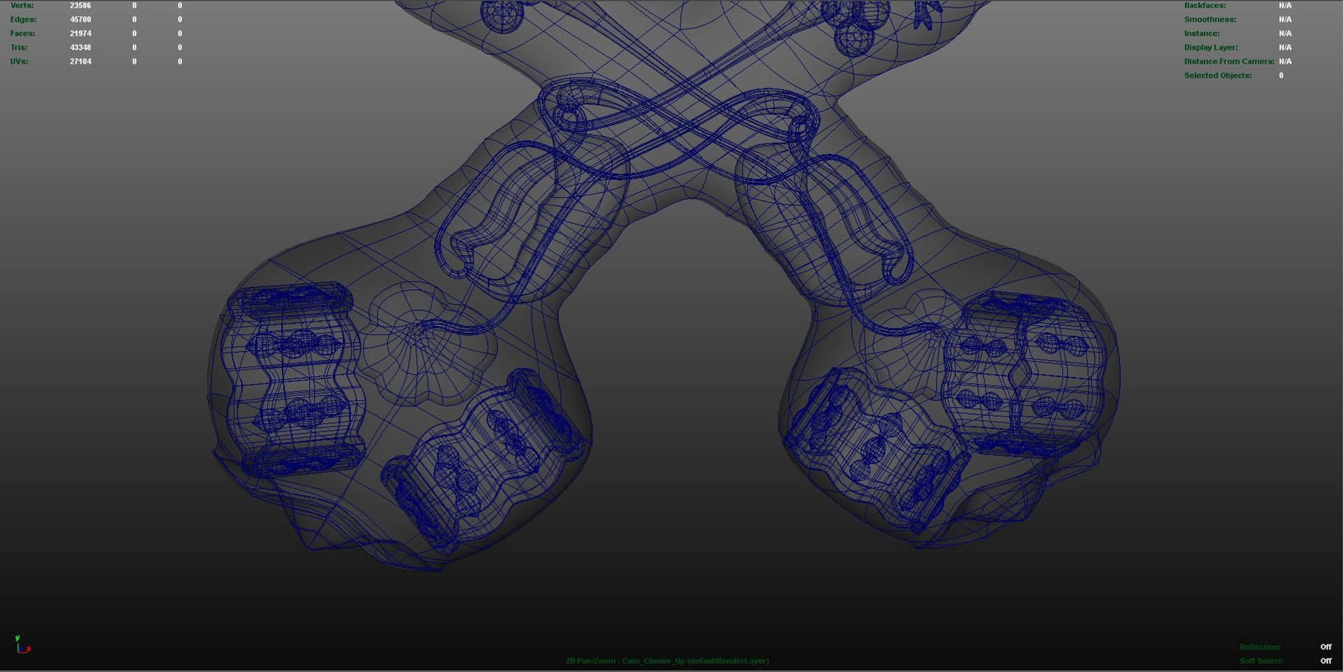 diplozoon paradoxum flatworm 3d model