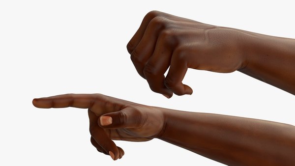 modèle 3D de Collection de mains d'homme afro-américain et de bébé ...