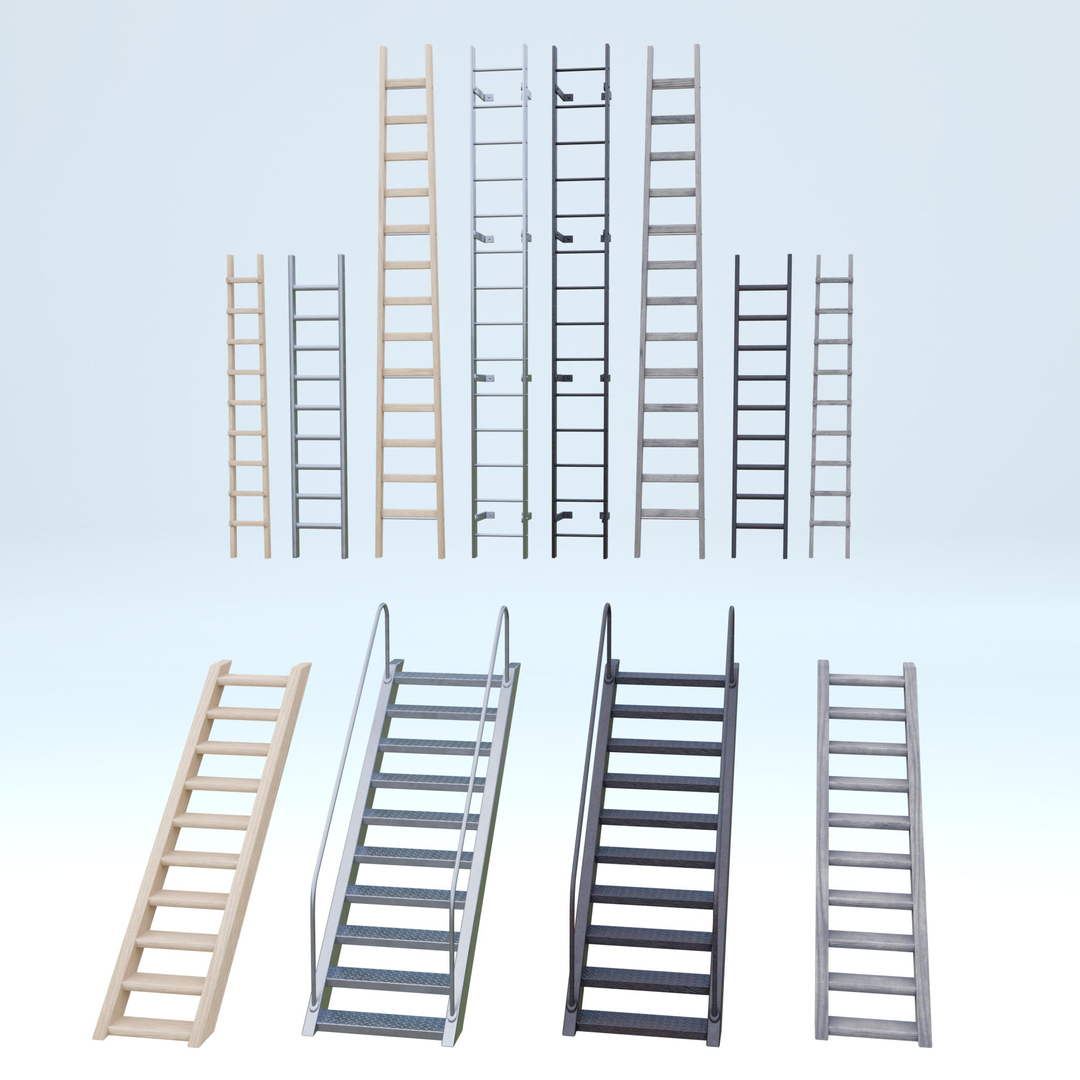 Ladders 3D model - TurboSquid 1846277
