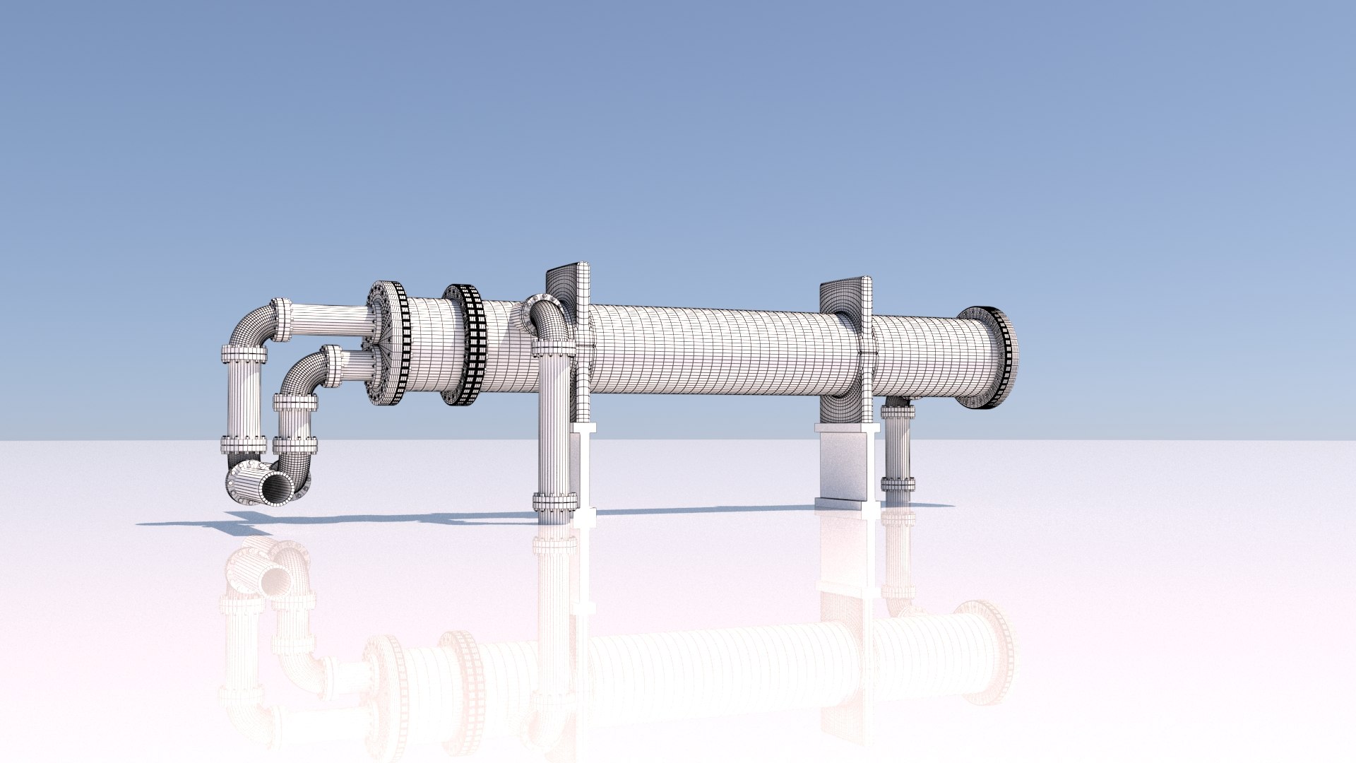 Refinery Heat Exchanger Shell And Tube 3D Model - TurboSquid 2017715